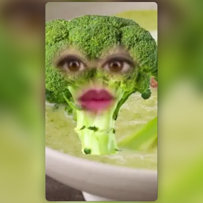 Broccoli Face Lens by Angela Regina - Snapchat Lenses and Filters