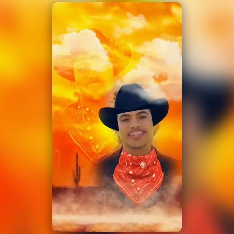 Sunset Cowboy Lens by Snapchat - Snapchat Lenses and Filters