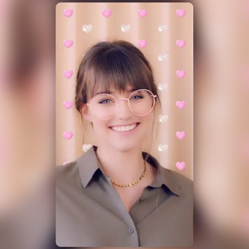 Hearts and Glasses Filter by Snapchat | Snapchat Lenses