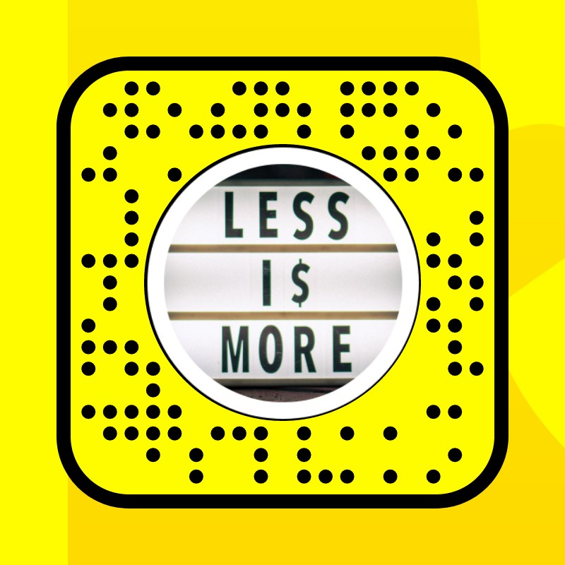 Less Is More Filter by Umang | Snapchat Lenses