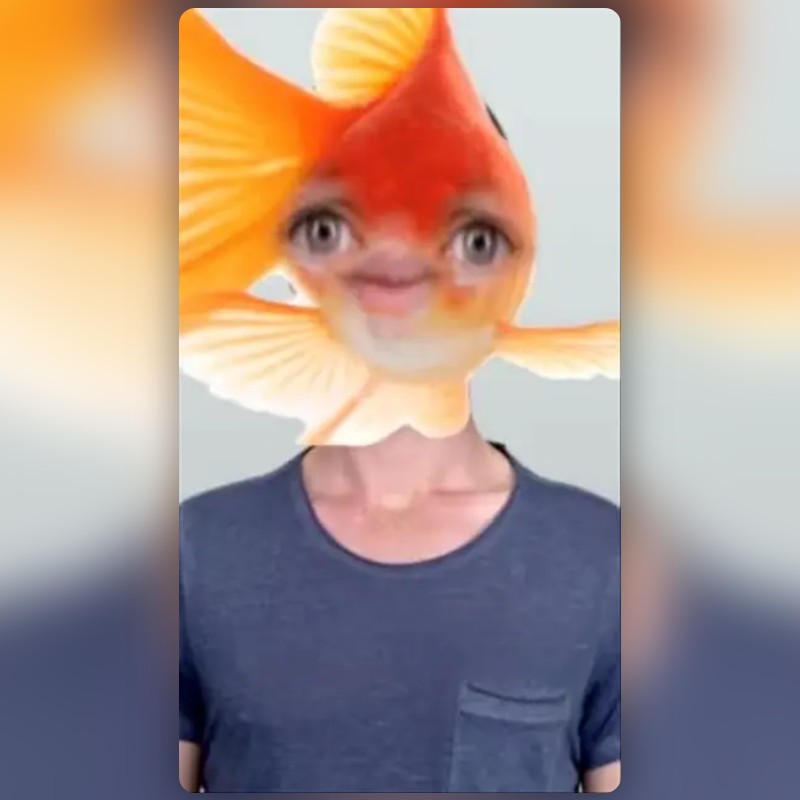 Gold Fish Face Lens by Danielle Grace - Snapchat Lenses and Filters
