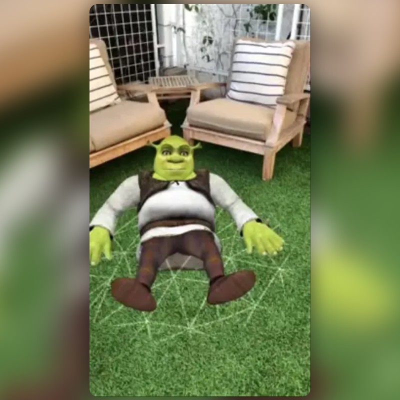 Shrek Laying Down Lens by Wilson Davenport - Snapchat Lenses and Filters