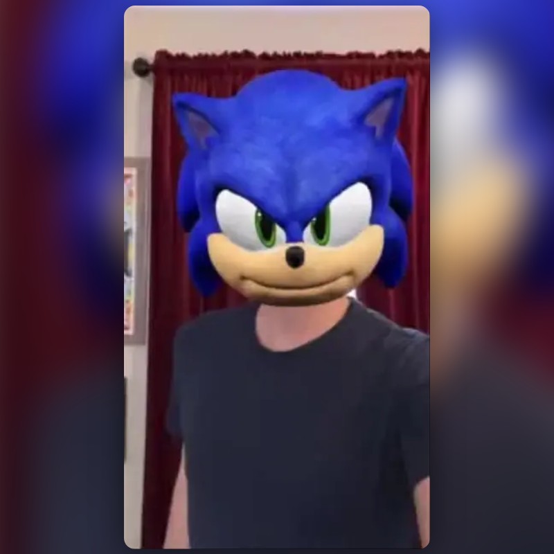 Sonic Movie Lens by No The Robot - Snapchat Lenses and Filters