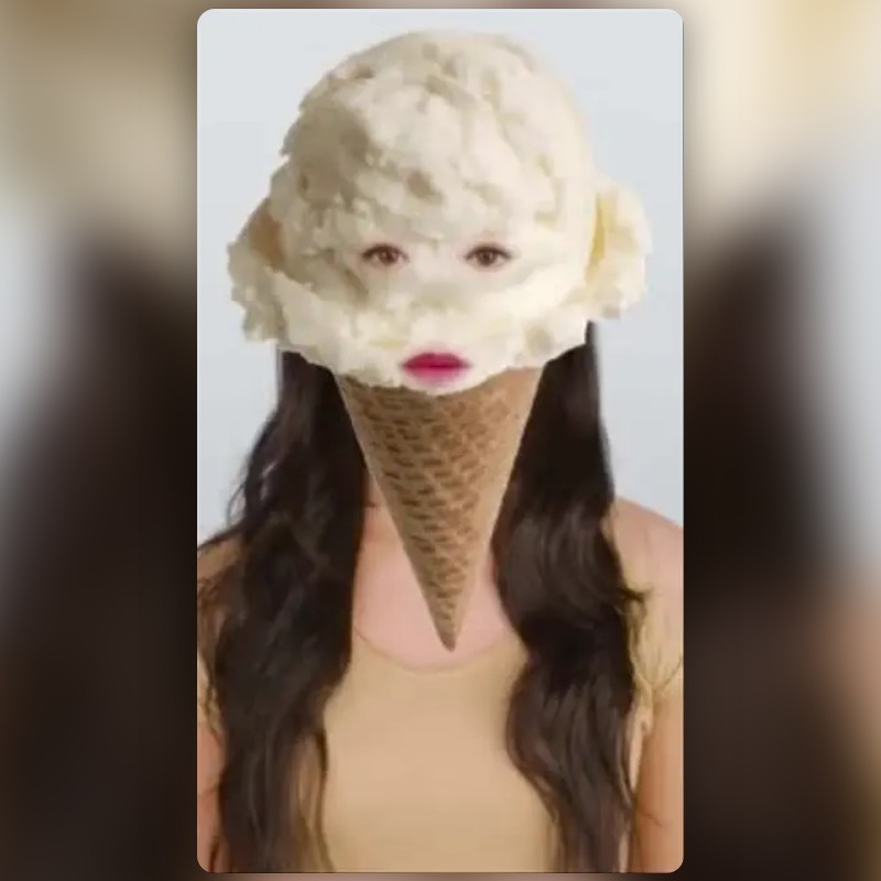 Ice cream Vanilla Lens by Mar - Snapchat Lenses and Filters