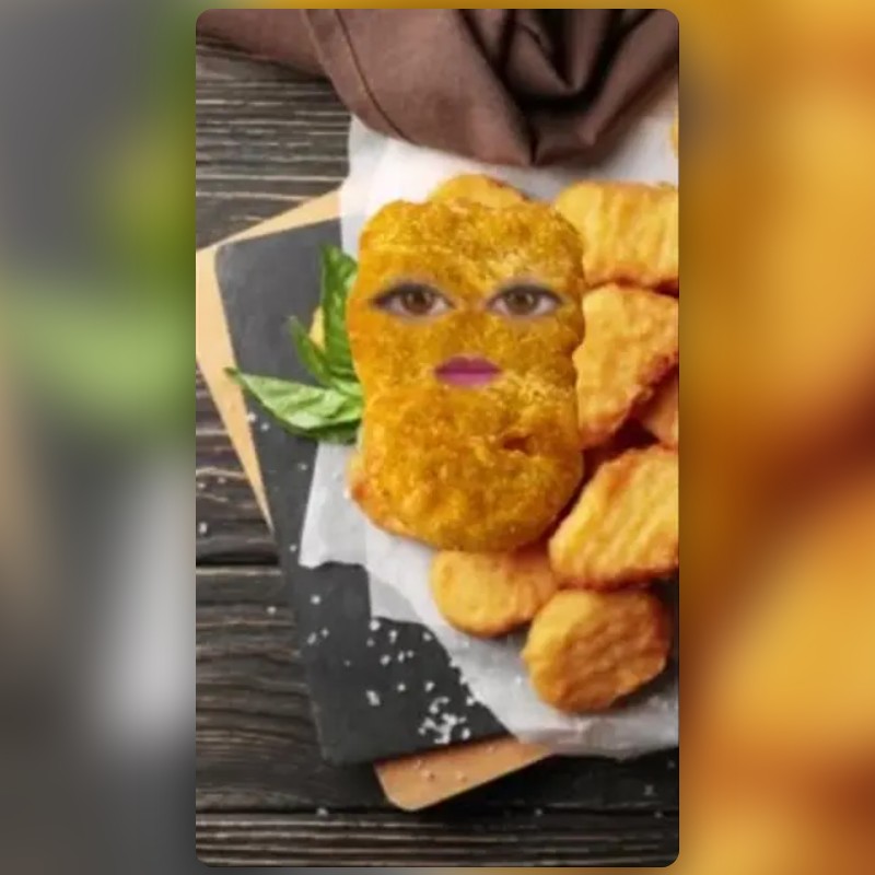 Nugget Face Lens by Rachel - Snapchat Lenses and Filters