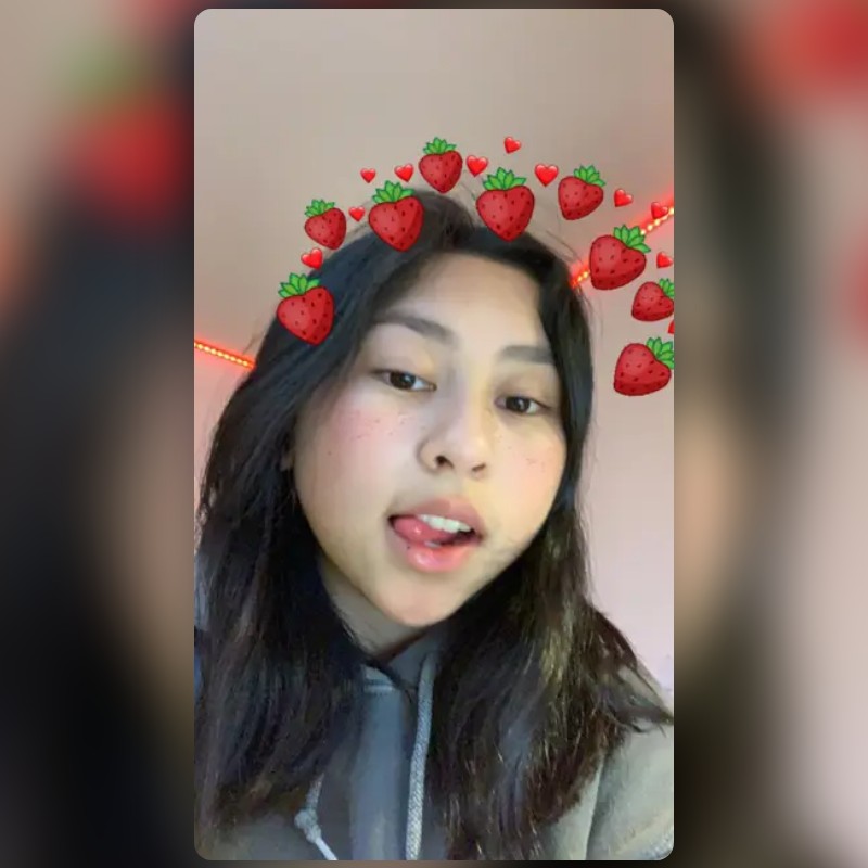 strawberries Lens by sofia - Snapchat Lenses and Filters