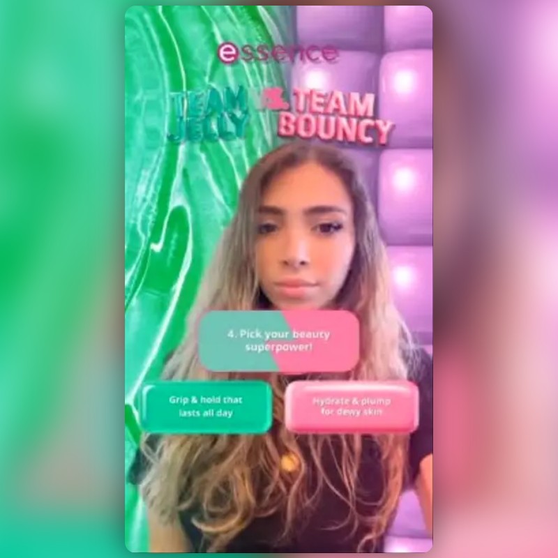 Jelly vs Bouncy Filter by essence cosmetics official | Snapchat Lenses