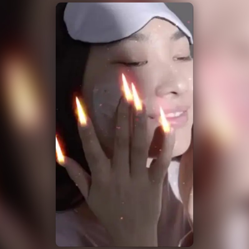 Fire Nails Lens by Pablo Gomez - Snapchat Lenses and Filters