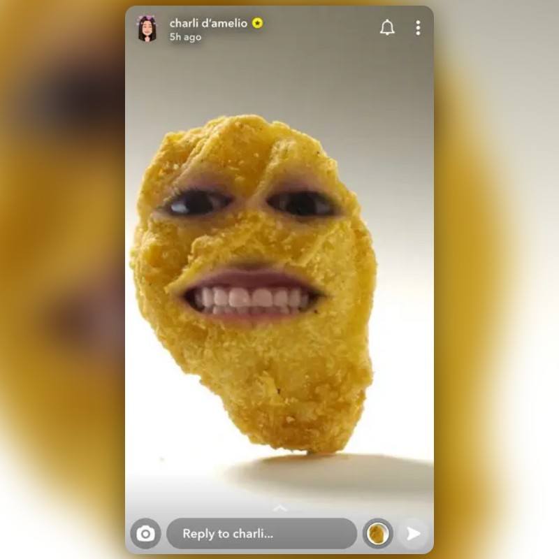 Chicken Nugget Lens by Brady ⁎ - Snapchat Lenses and Filters