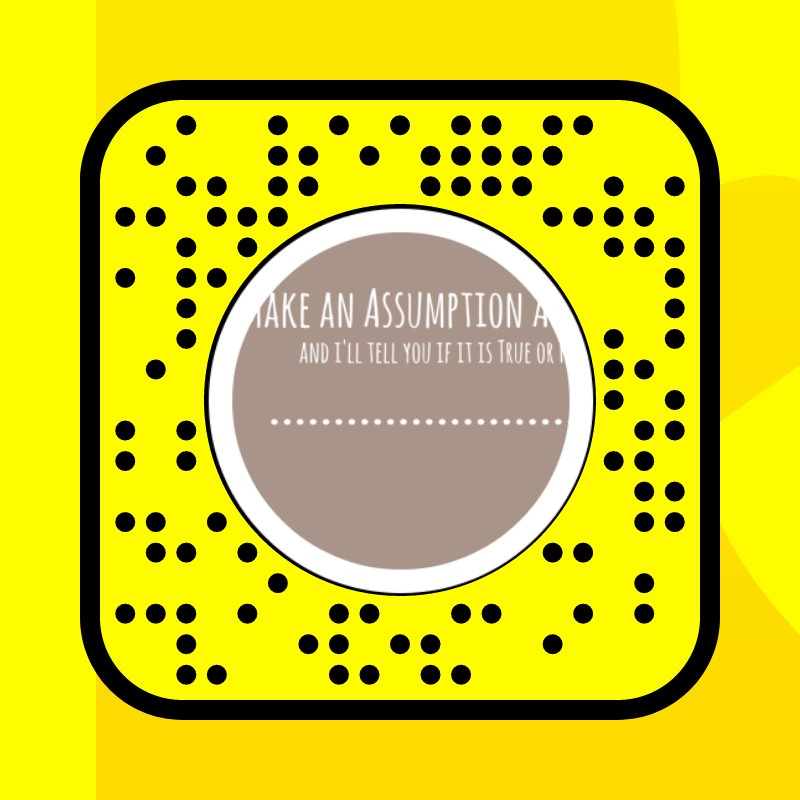 เลนส์ Assumption game สร้างโดย Tzofia Dean - เลนส์และฟิลเตอร์ Snapchat
