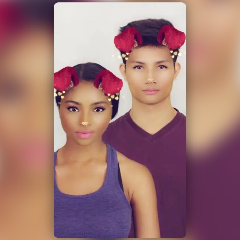 Red and Gold Dog Lens by Snapchat - Snapchat Lenses and Filters
