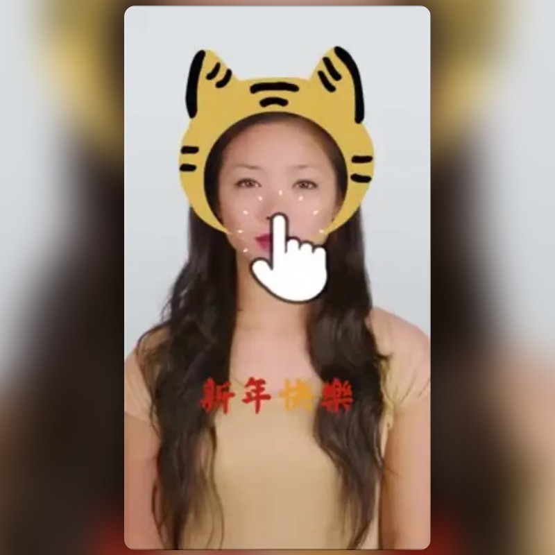 CNY tiger head Lens by Yiqian - Snapchat Lenses and Filters
