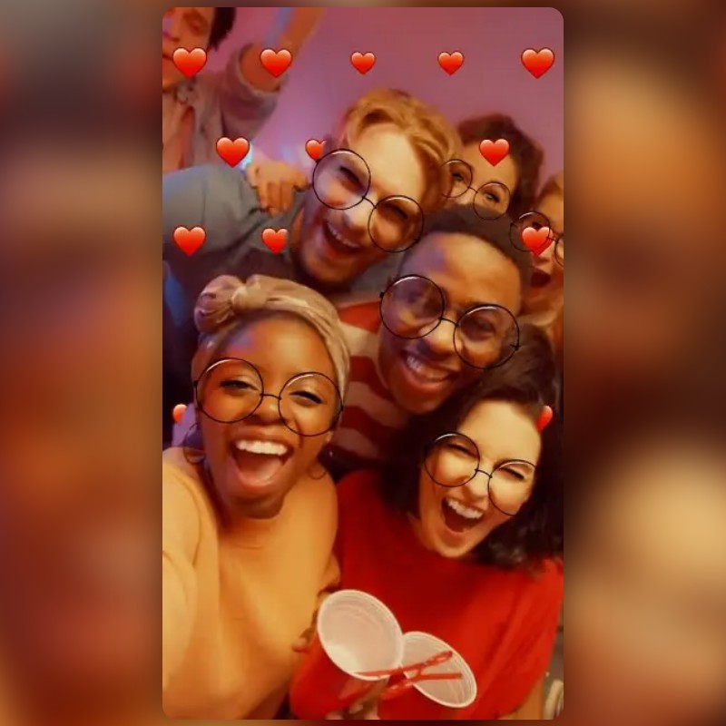 Cute Love Lens by Snapchat - Snapchat Lenses and Filters