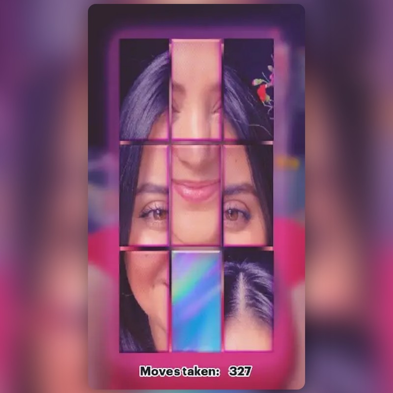 Pink Slide Puzzle Filter by Snapchat | Snapchat Lenses