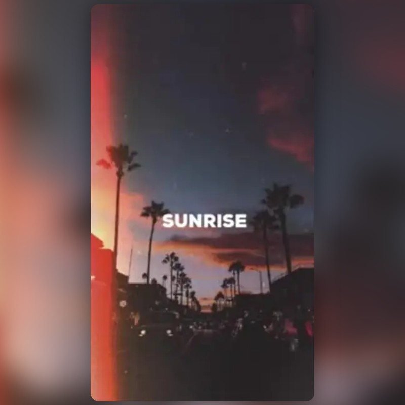 sunrise Lens by Wesam - Snapchat Lenses and Filters