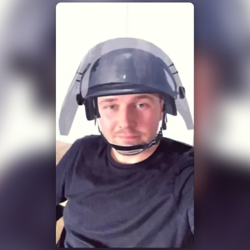 Riot Helmet Lens by Iggy Pacanowski - Snapchat Lenses and Filters