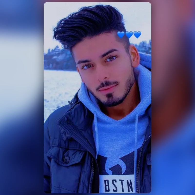 Blue Love Lens by allmunass - Snapchat Lenses and Filters