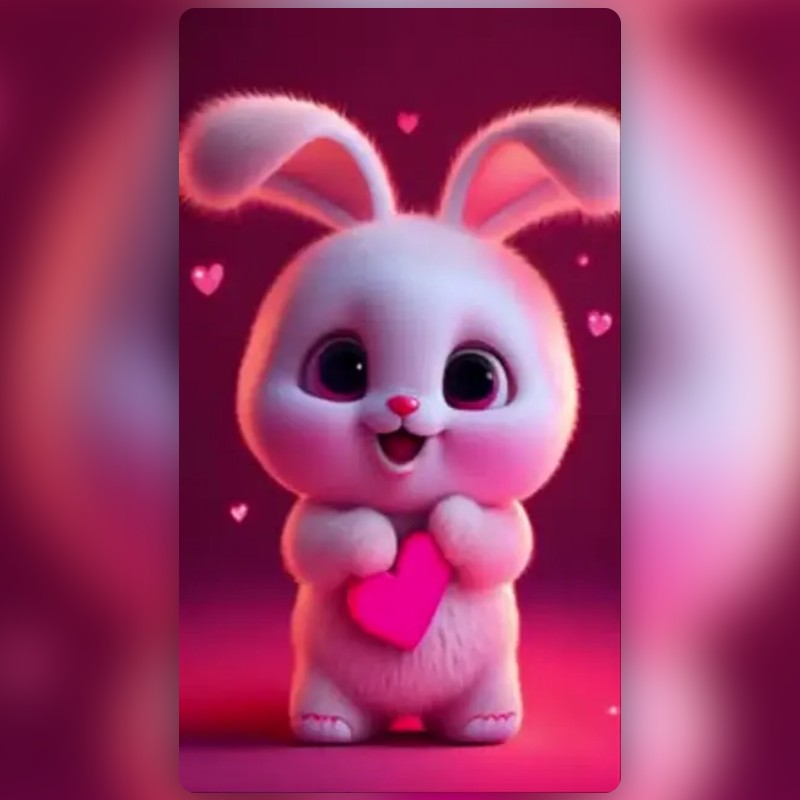 Rabbit With Heart Lens by Munawwar Rangila - Snapchat Lenses and Filters