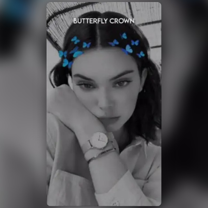 Butterfly Crown Lens by Shrey - Snapchat Lenses and Filters