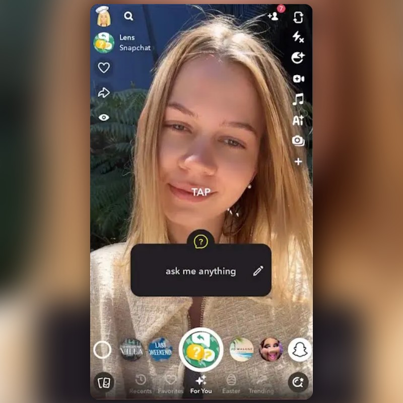 ask me anything Filter by Snapchat | Snapchat Lenses