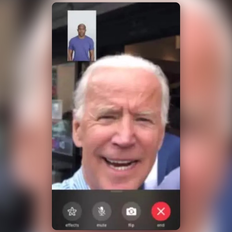 Facetime Joe Biden Filter by Roel | Snapchat Lenses