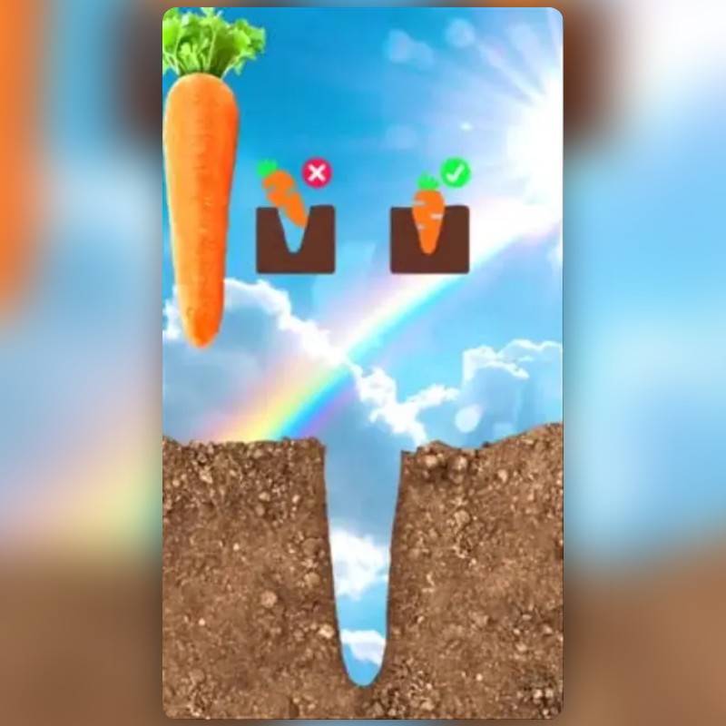 Carrot in Hole! Filter by Simon QR 🦖 | Snapchat Lenses