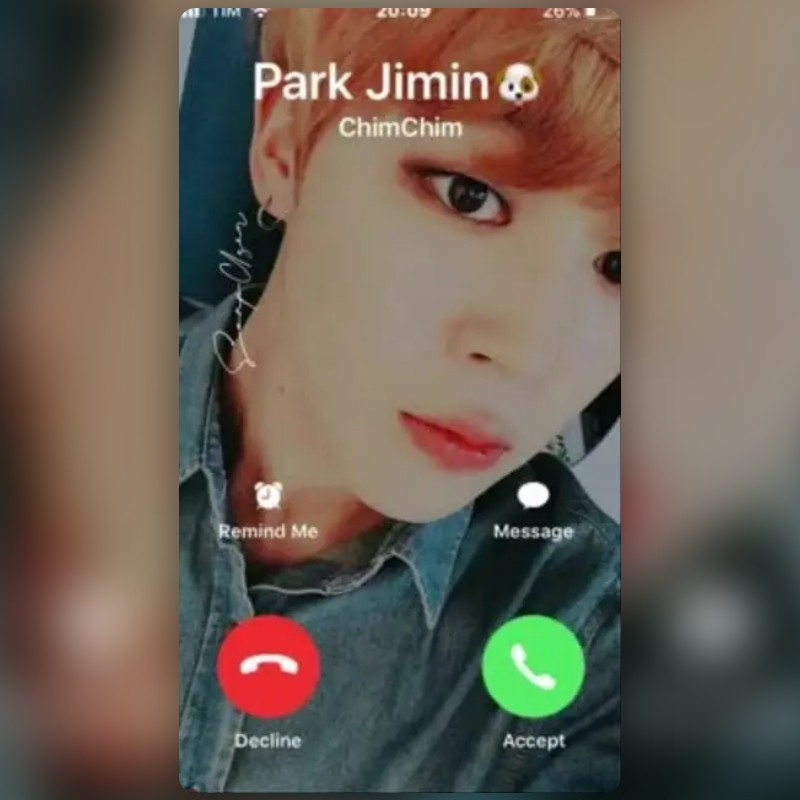 BTS Jimin Call Lens by Sunny Bahadurpuria🎥 - Snapchat Lenses and Filters
