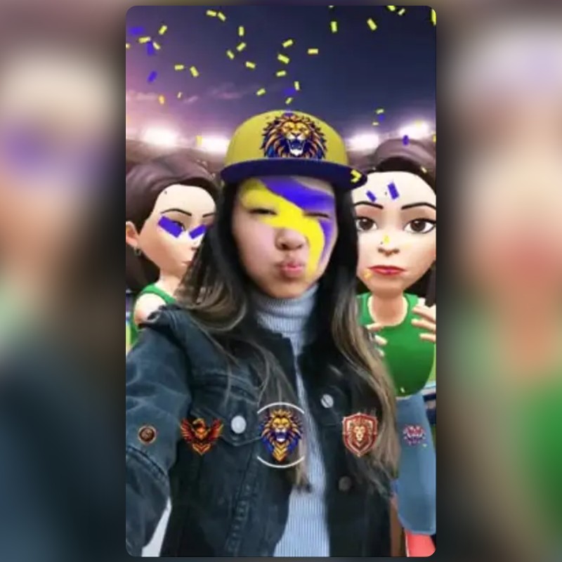 Cricket Fan Fiesta Lens by XRFX Studio - Snapchat Lenses and Filters