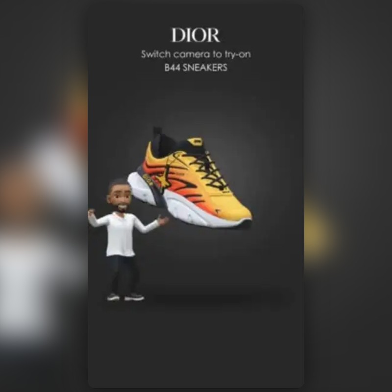 Dior B44 Sneakers Lens by Dior - Snapchat Lenses and Filters