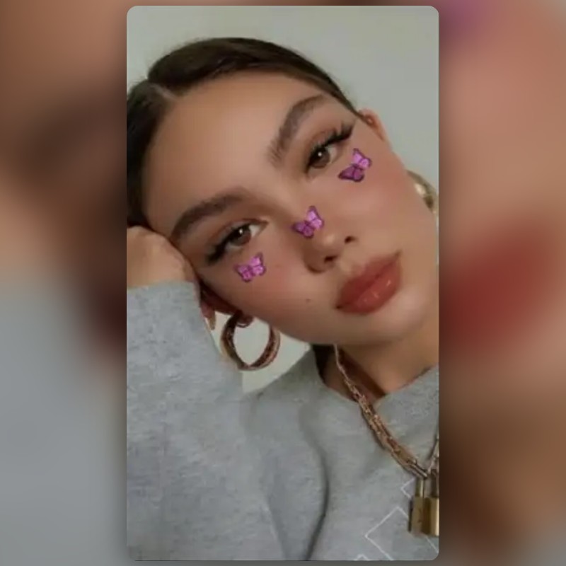 Pink Butterflies Lens by Sia - Snapchat Lenses and Filters