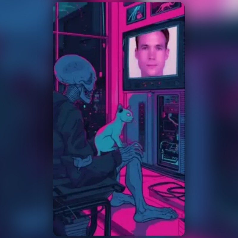 Neon Alien TV Lens by Darren - Snapchat Lenses and Filters