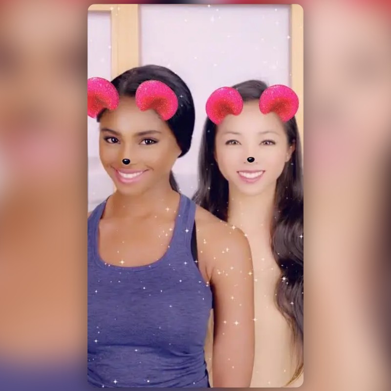 Pink Bear Ears Lens by Snapchat - Snapchat Lenses and Filters