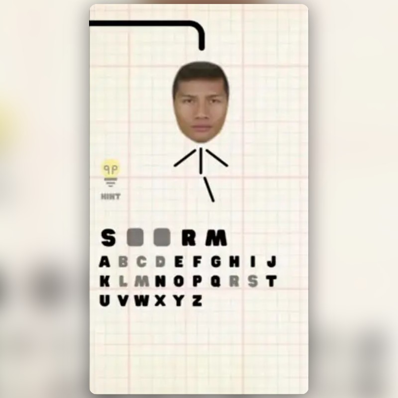 Hang Man Filter by Voxel Marketing | Snapchat Lenses