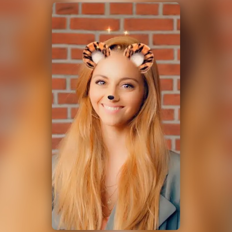 Tiger Ears Lens by Snapchat - Snapchat Lenses and Filters