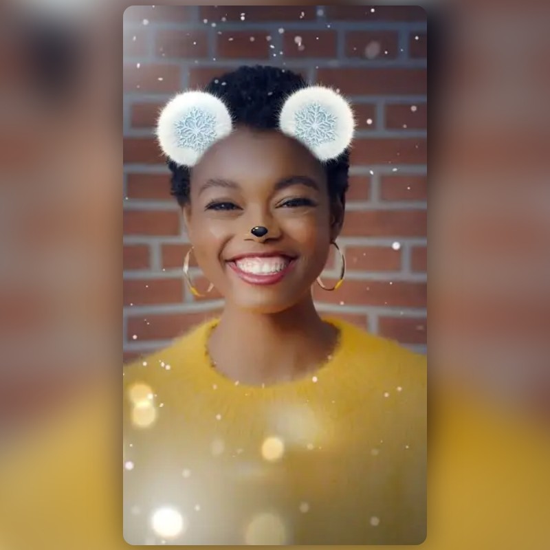 Snowy Teddy Lens by Snapchat - Snapchat Lenses and Filters