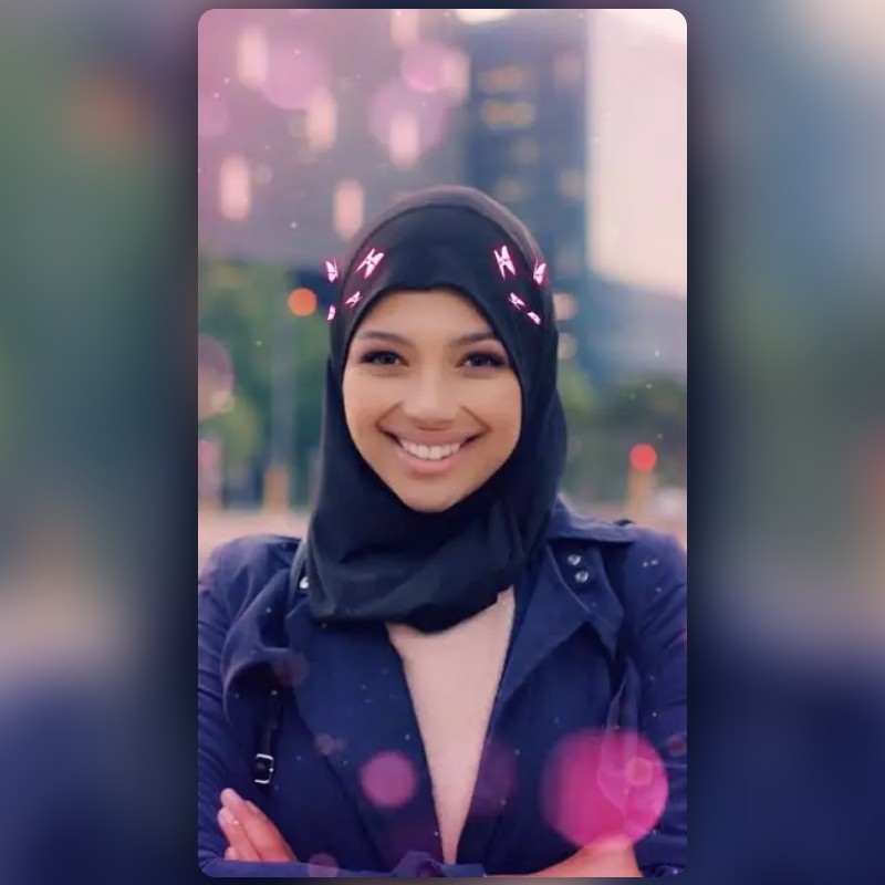 Neon Pink Butterflies Lens by Snapchat - Snapchat Lenses and Filters