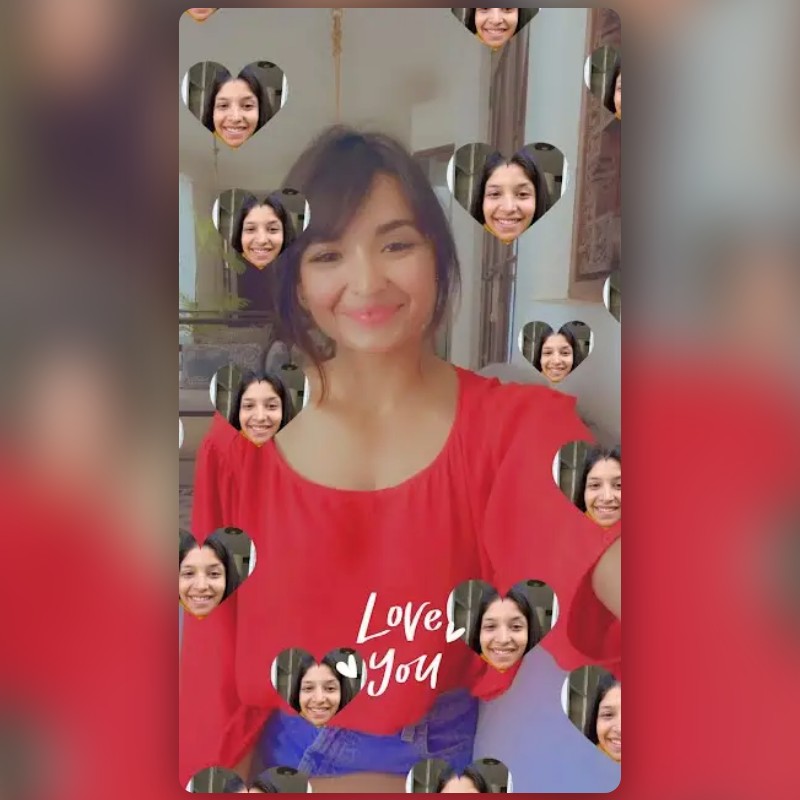 Flying Hearts Lens by Snapchat - Snapchat Lenses and Filters