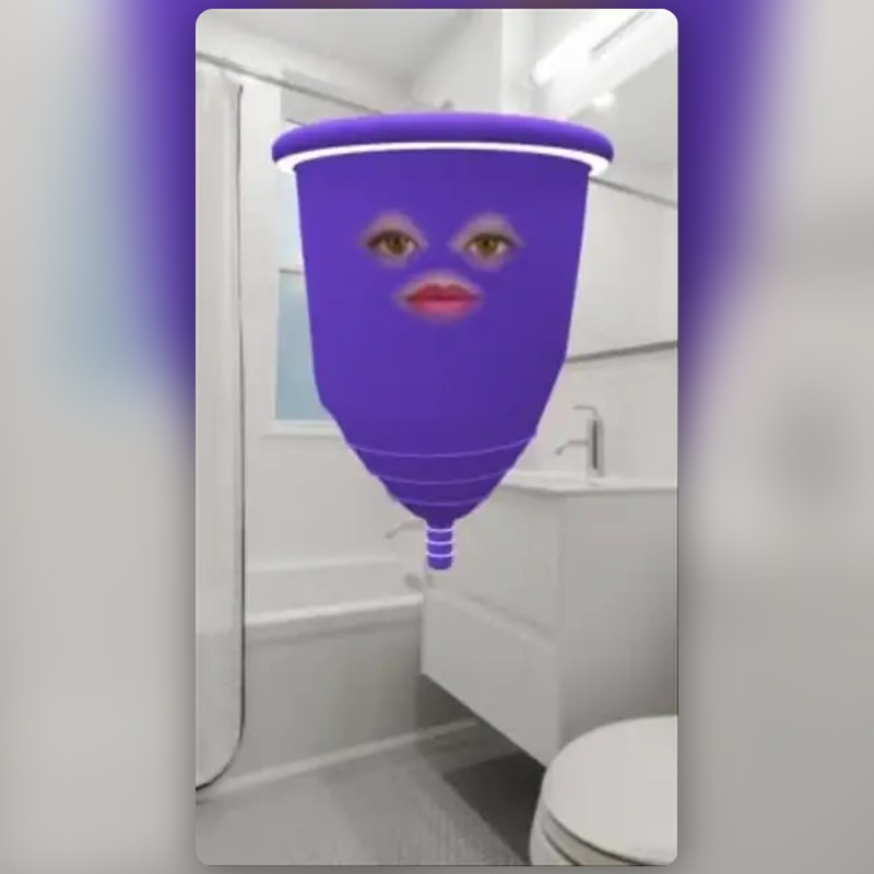 Menstrual Cup Lens by Kaj Alexander - Snapchat Lenses and Filters