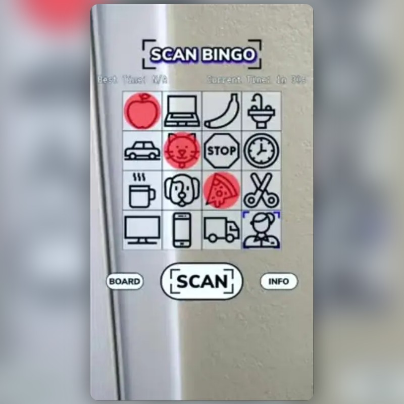 Scan Bingo Lens by Mike - Snapchat Lenses and Filters