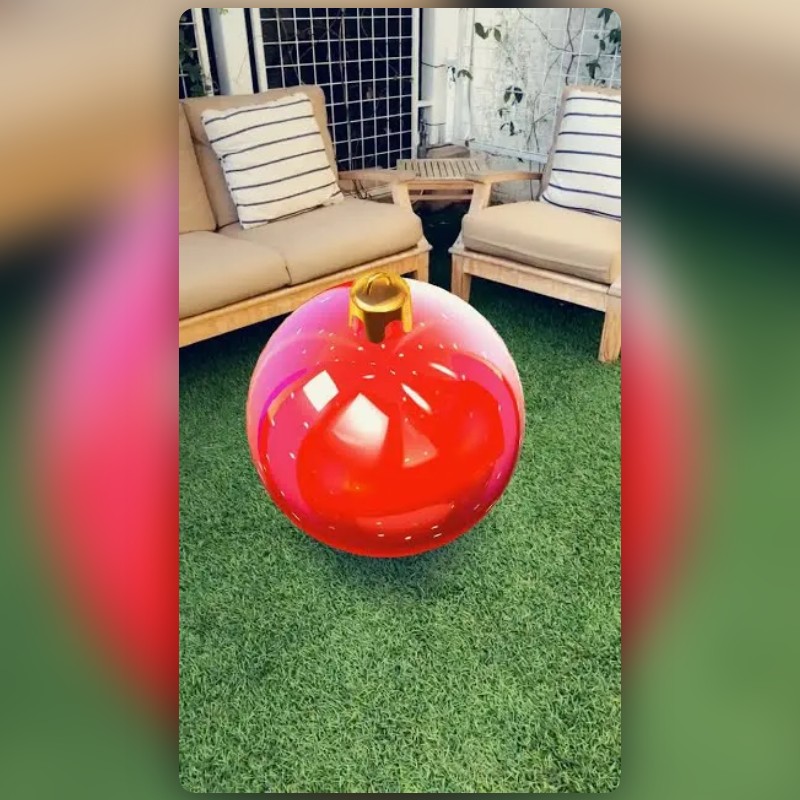 Christmas Ball Lens by Snapchat - Snapchat Lenses and Filters