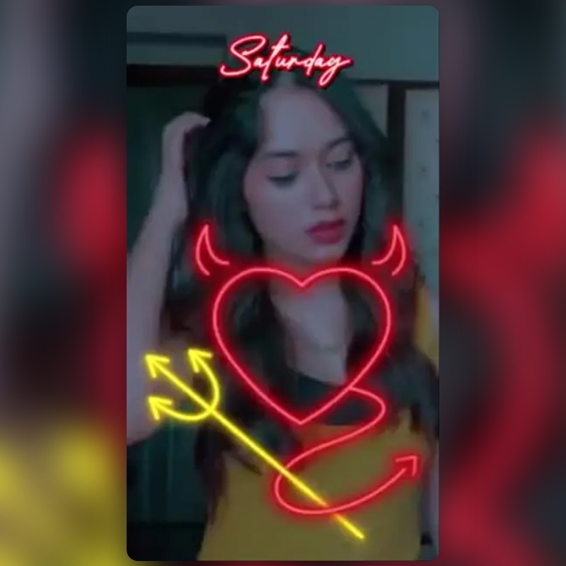 Devil Neon Day Fun Lens by Sunny Bahadurpuria🎥 - Snapchat Lenses and Filters