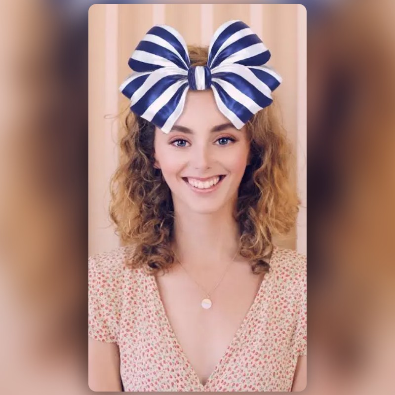 Striped bow Filter by Snapchat | Snapchat Lenses