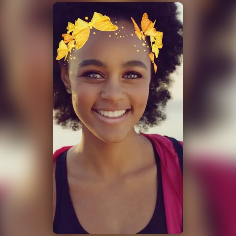 Golden Butterflies Lens by Snapchat - Snapchat Lenses and Filters