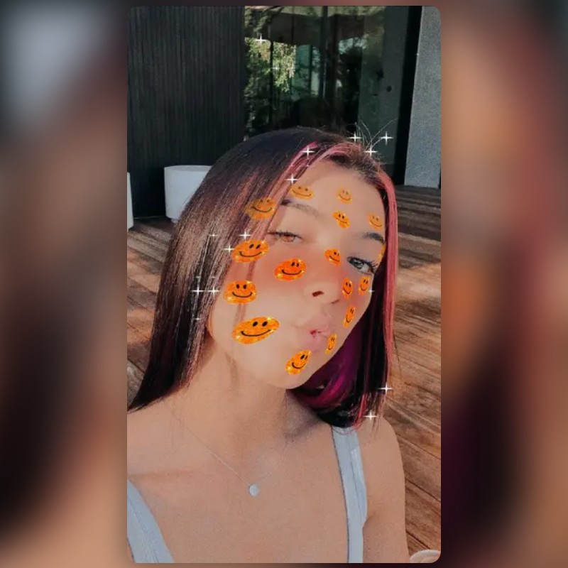 Orange Smily Lens by Nick Jackson - Snapchat Lenses and Filters