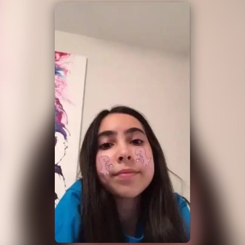 tea-rex blush Lens by val - Snapchat Lenses and Filters