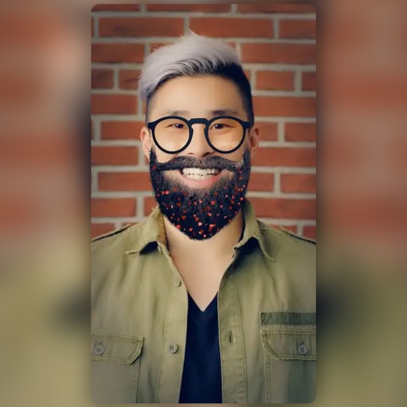 Beard with Hearts Lens by Snapchat - Snapchat Lenses and Filters