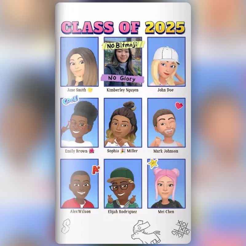 Yearbook Filter by Bitmoji Lenses by Snap | Snapchat Lenses