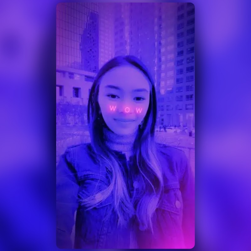 Neon Wow Lens by Snapchat - Snapchat Lenses and Filters