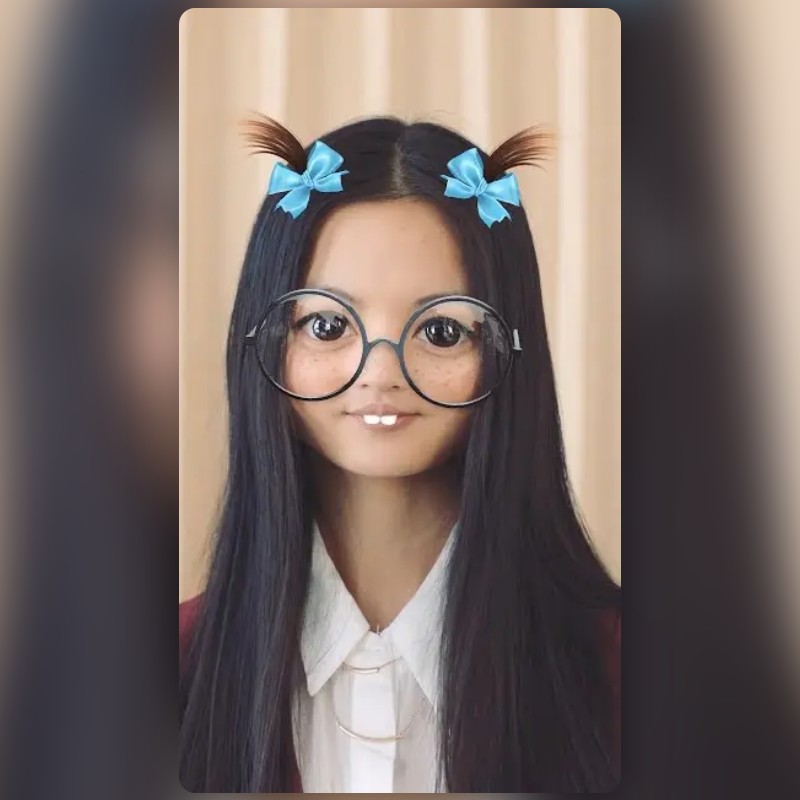 Cute Pigtails Lens by Snapchat - Snapchat Lenses and Filters