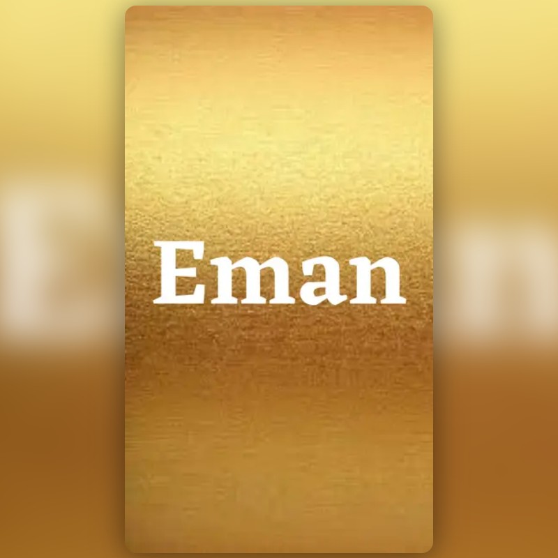 eman Lens by Zainab Mahdi - Snapchat Lenses and Filters